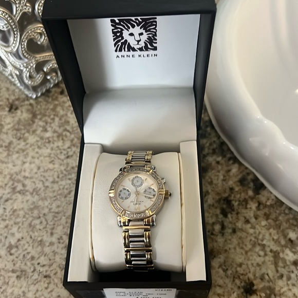 Anne Klein | Accessories | Goldcubic Zirconia Anne Klein Watch | Poshmark